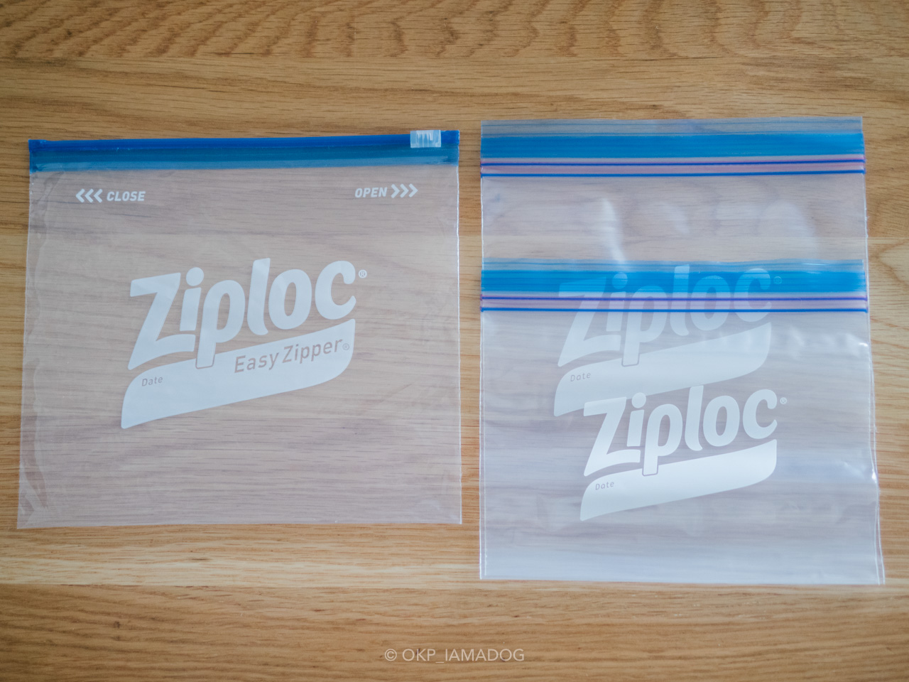 ジップロックのサイズを増やした：フリーザーバッグSとイージージッパーM - I AM A DOG