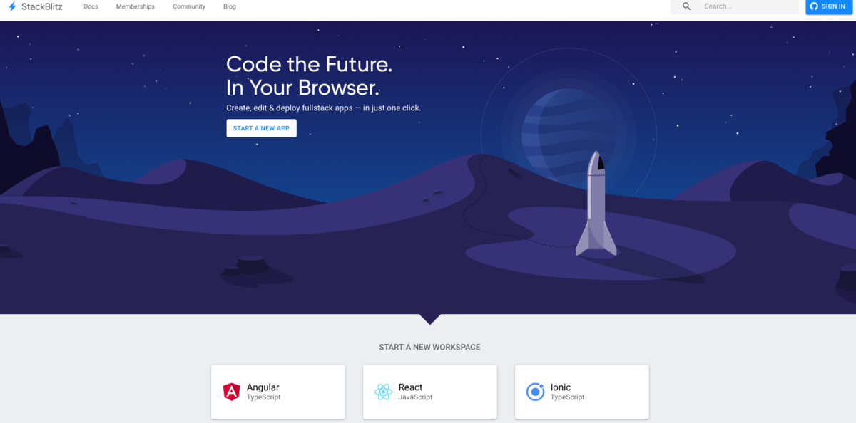 Stackblitzでangularをはじめる おじさんの