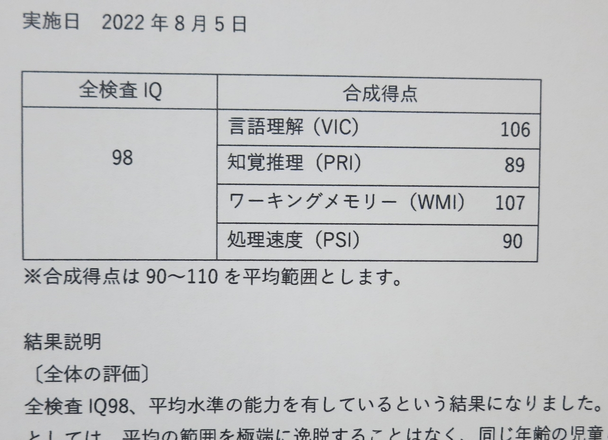 【8歳0か月】WISC－Ⅳで凸凹が／視覚優位ではなく聴覚優位だったらしい - ひとりっ子長男は特定不能の発達障害