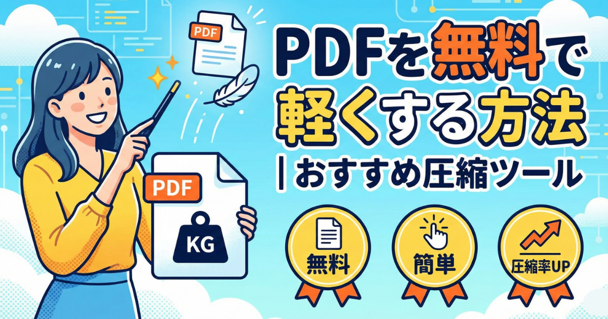 【2025年版】無料でサクッと軽量化！おすすめのPDF圧縮フリーソフトまとめ - PDFlibrary’s diary