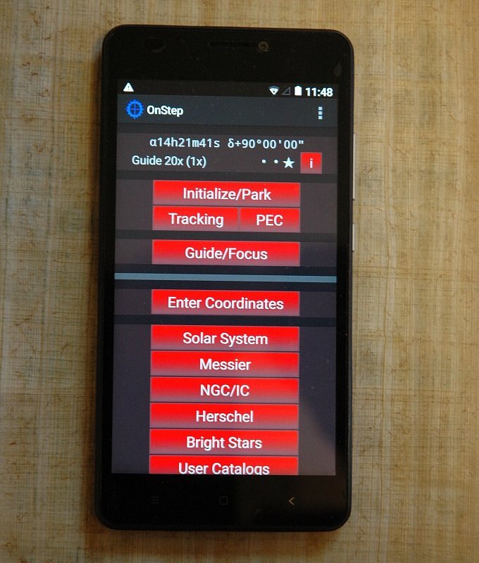 赤道儀コントローラー OnStep スマホからのアクセス - ぱなりラボラトリー通信