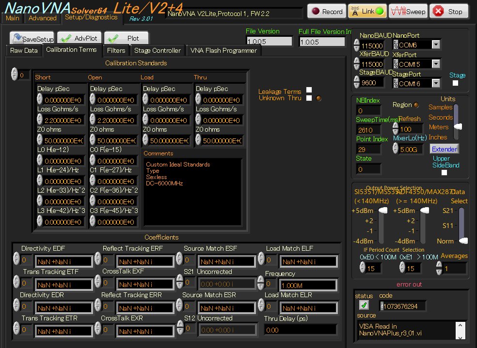 LiteVNA もうひとつの PC アプリ NanoVNA -Solver64 - ぱなりラボラトリー通信