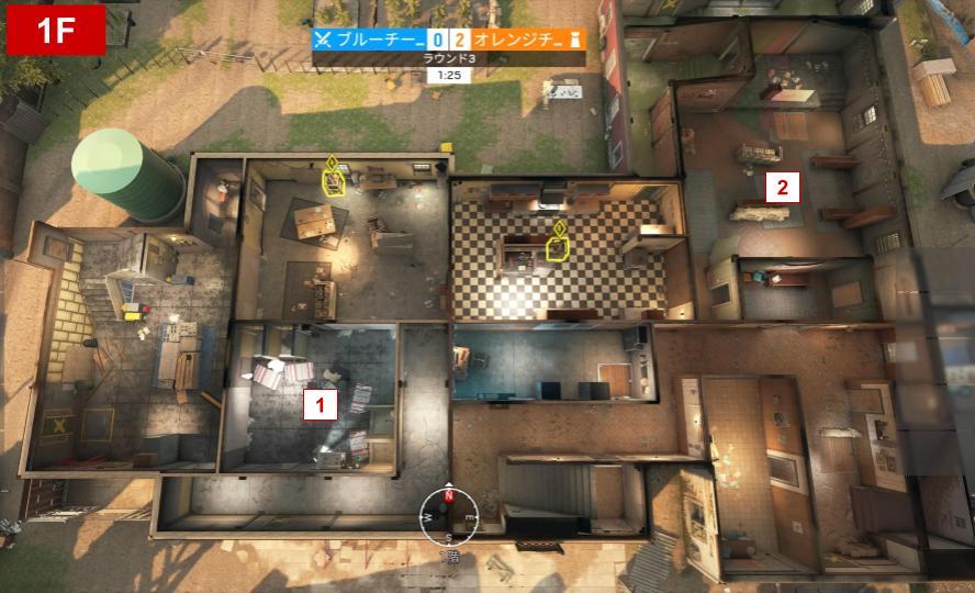 【R6Sマップ攻略】オレゴン／1Fキッチン・食堂（リワーク対応済み）【レインボーシックスシージ】 - Pekotaro Gaming Blog