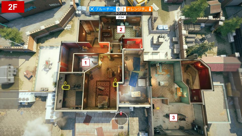 【R6Sマップ研究】クラブハウス（2Fジム・ベッドルーム）の補強・工事・立ち回り【レインボーシックスシージ】 - Pekotaro ...