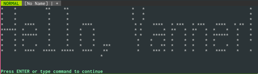 banner (1) をベースに、Vim scriptでbannerを出すプログラム vanner を実装した - pockestrap