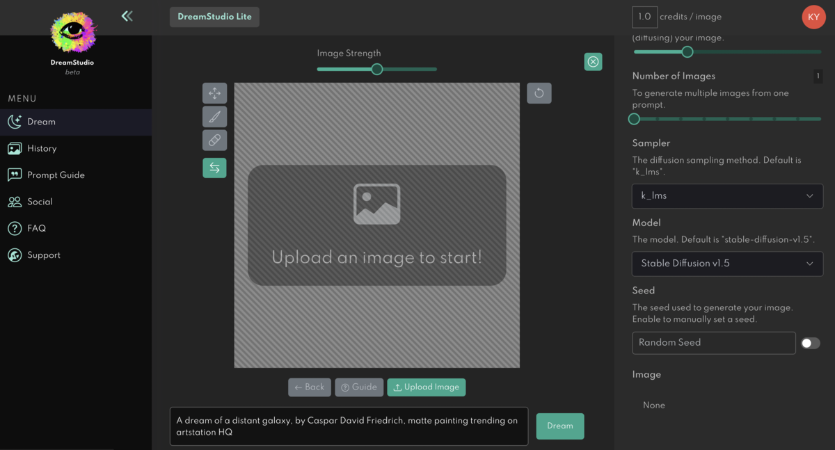 Stable Diffusion 1.5 をDreamStudioで使う - MarkdownとBullet Journal