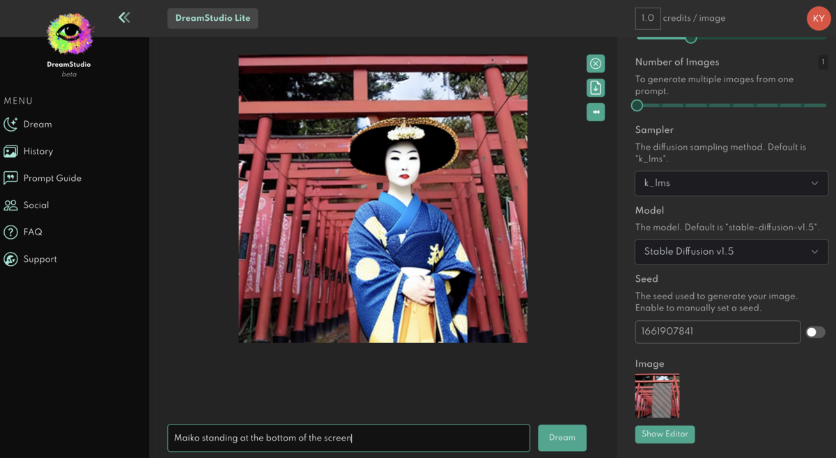 Stable Diffusion 1.5 をDreamStudioで使う - MarkdownとBullet Journal