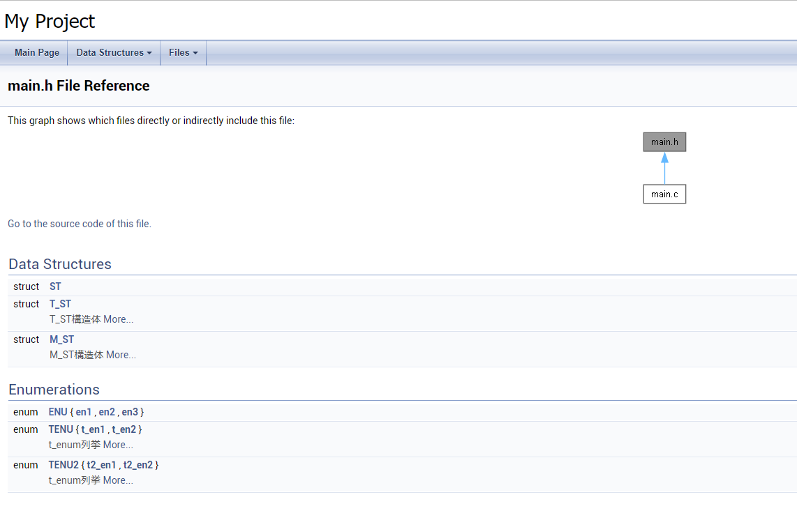 Doxygen6(構造体とenumのコメント) - Project_OKI’s diary