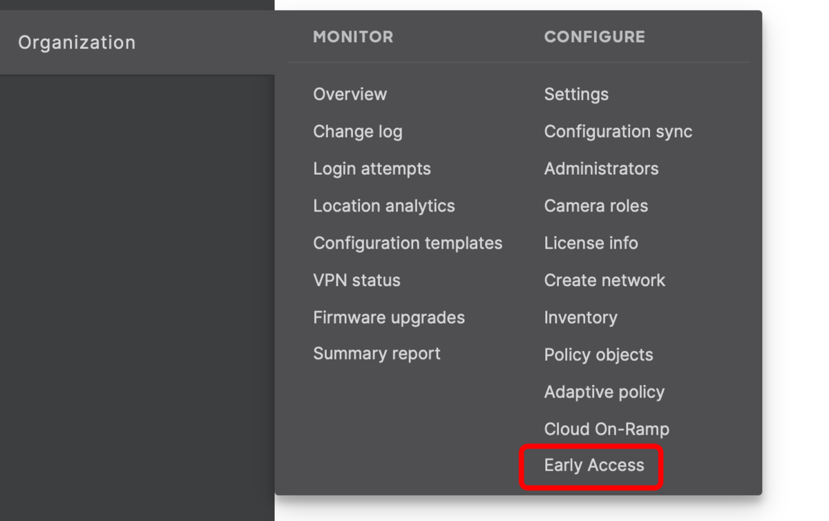 Merakiの新しいDashboardデザインに変更する - CandM-networkのブログ