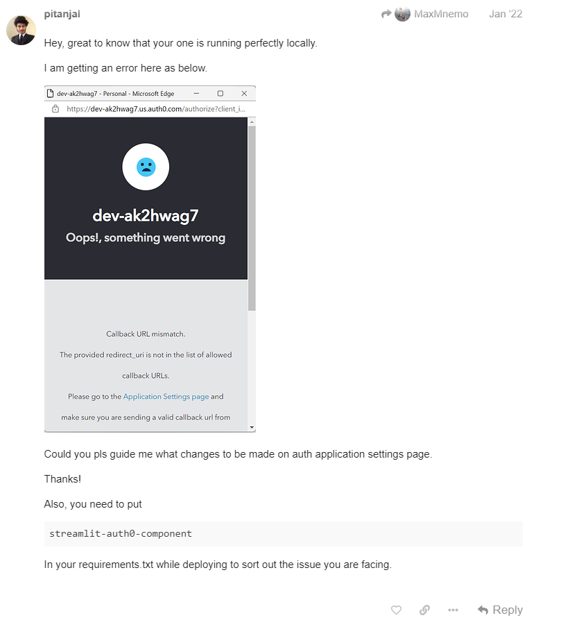 streamlit cloud上でAuth0を使用したログインを行う際のAuth0の設定 - Capture The Frog