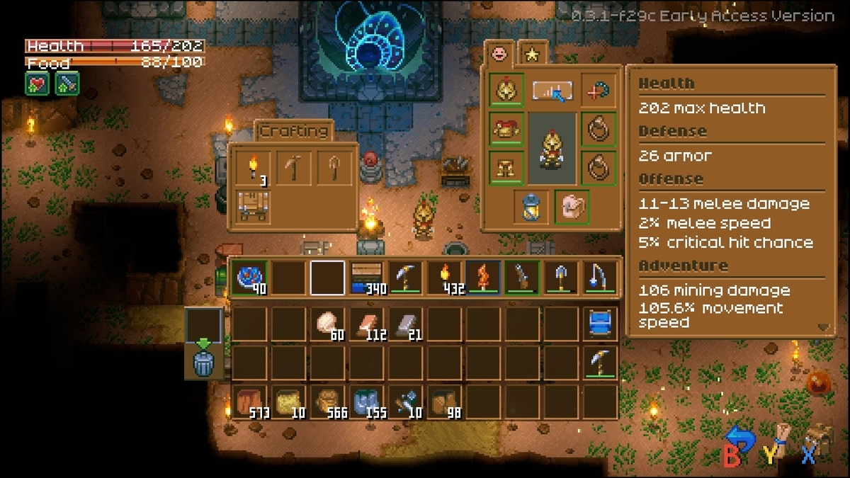 「Core Keeper」＜The Clay Caves＞探索 - 3D酔いするおっさんのゲーム記