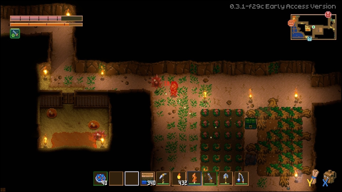 「Core Keeper」＜The Clay Caves＞探索 - 3D酔いするおっさんのゲーム記