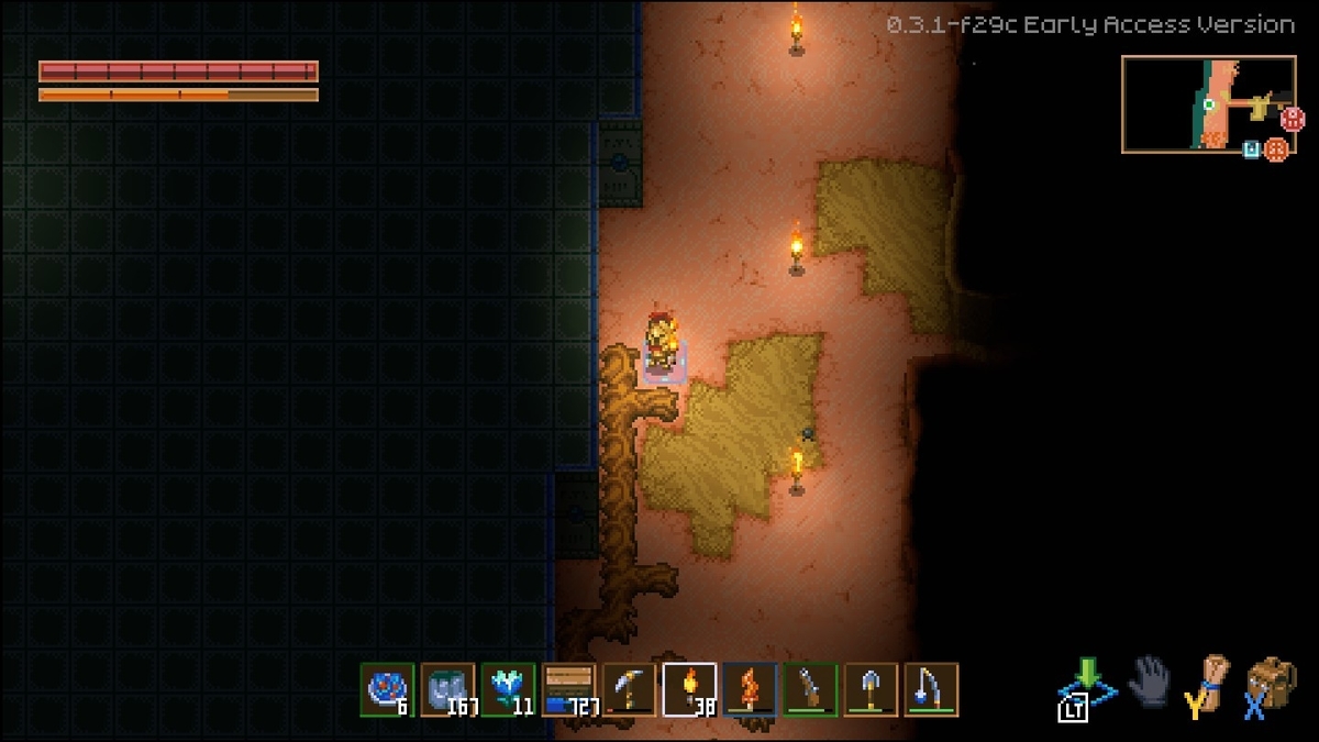 「Core Keeper」＜The Clay Caves＞探索 - 3D酔いするおっさんのゲーム記