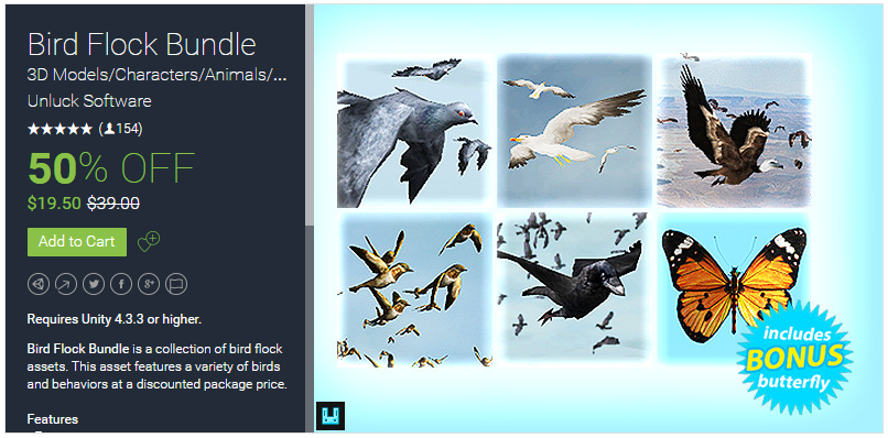 【アセット紹介】Bird Flock Bundle【Unity】 - Raspberlyのブログ