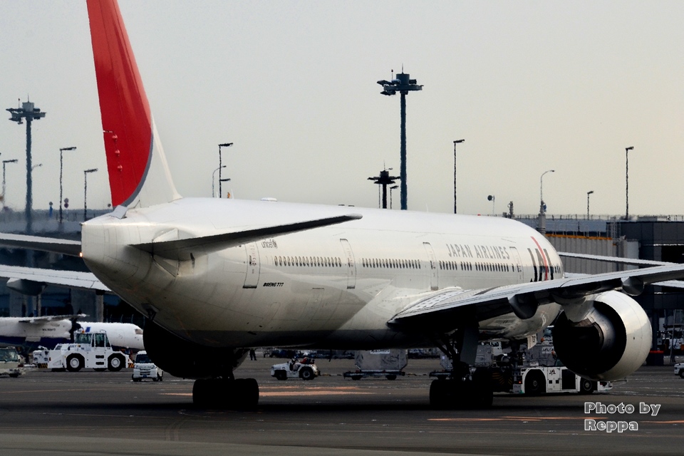JALのボーイング777-200ER退役を機に「太陽のアーク」を振り返る（2）伊丹，関空，羽田，成田にて - P sign