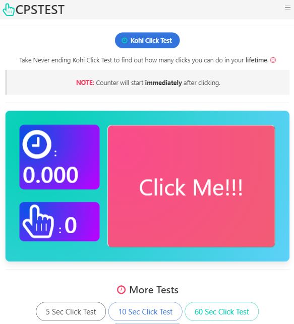 Click Speed Test | Check Your Click Speed Now! - Ruso’s diary