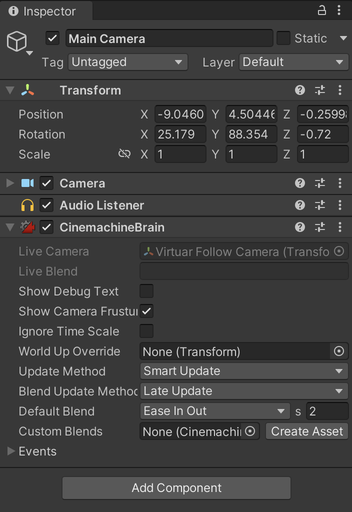 カメラを追従させる（Cinemachine） - SMV’s diary