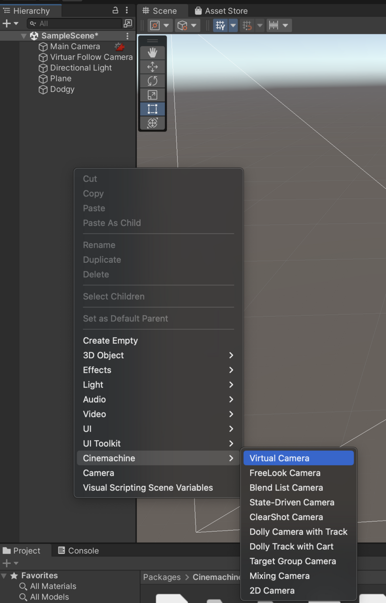 カメラを追従させる（Cinemachine） - SMV’s diary