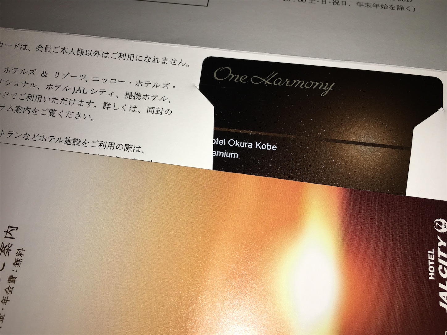 One Harmonyの会員カードが届きました - 清楚咲夜の日記
