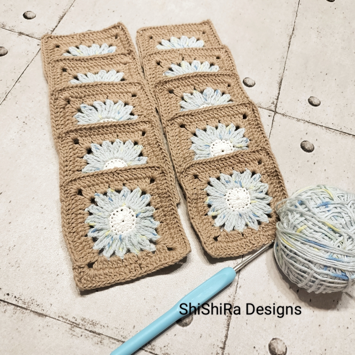 お花モチーフのつづき。 - ShiShiRa Designs マクラメとニット