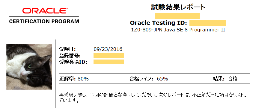 OCJP SE8 Goldに合格しました - 白猫のメモ帳
