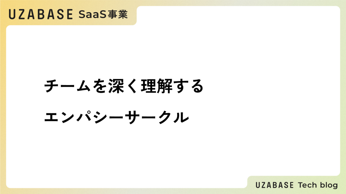 チームを深く理解するエンパシーサークルという取り組み - Uzabase for Engineers