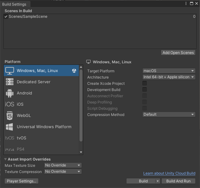 UnityのBuildSettingsウィンドウの表記とスクリプティングAPIの対応を纏めました（Unity 2021.3.0f1） - Activ8 Tech Blog
