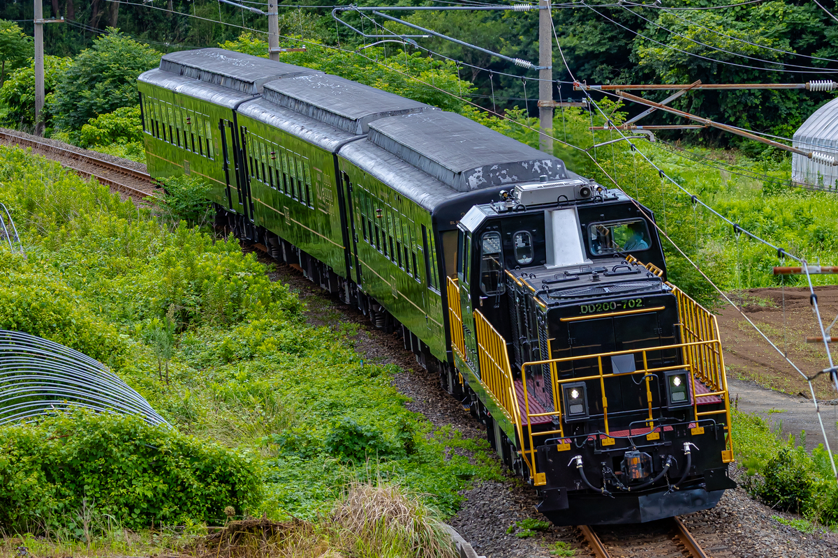 JR九州 DD200-702号機牽引 50系700番台客車で行く夜行「日南」の送り込み返却回送を撮る - ソラマメの写真ブログ