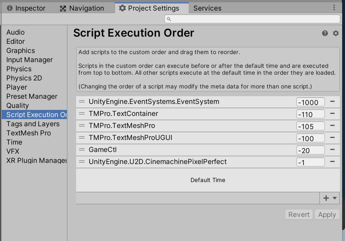 Unity Script Execution Orderを変更すると不明なエラーがでる Takoyaking S Blog