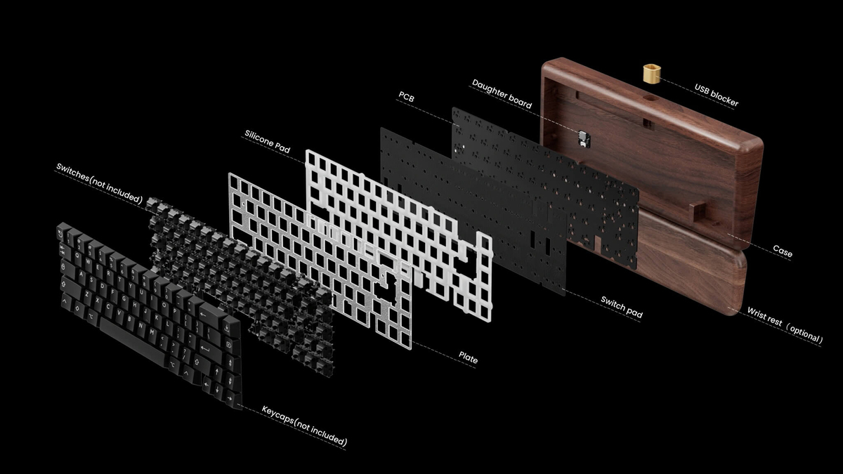 KBDfans Dusk 67｜暖かく落ち着いた雰囲気のウォルナットを用いたメカニカルキーボード - TALPKEYBOARD BLOG