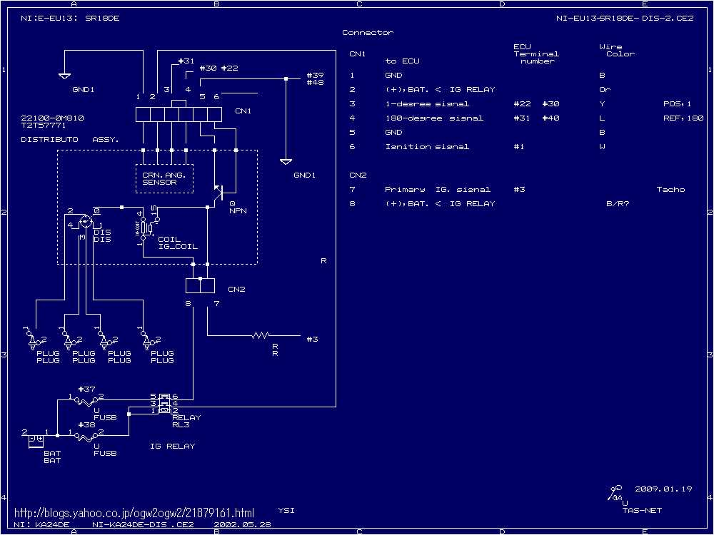 NI:E-EU13:SR18DE:ENGINE:WD:DIS:22100-0M810:T2T57771:PIN-OUT:DOAGRAM ...