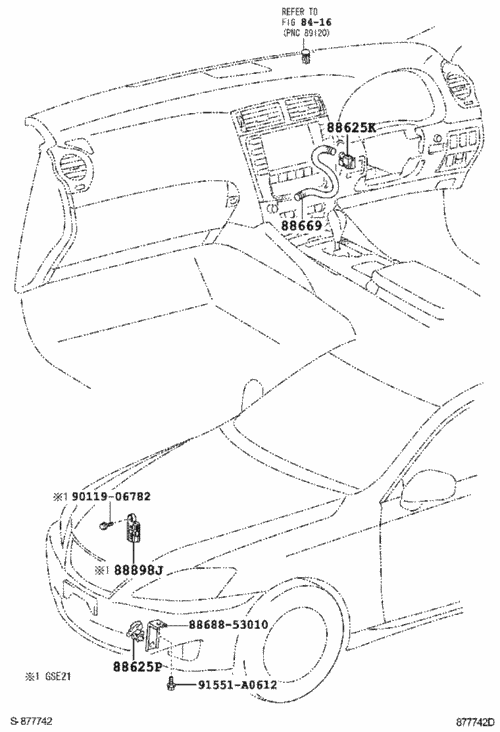 TO:LEXUS:IS150:DBA-GSE20:4GR-FSE:ENG:043:AC:DTC:B1421:B1424:日射センサ - TAS ...
