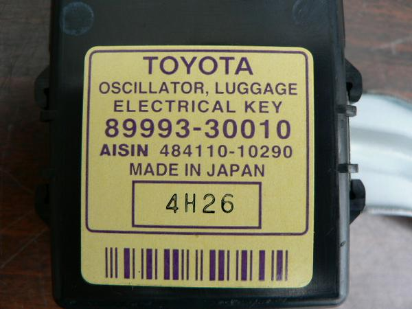 TO:CBA-GRS182:3GR-FSE:OSCILLATOR、LUGGAGE ELECTRICAL KEY:89993-30010 ...