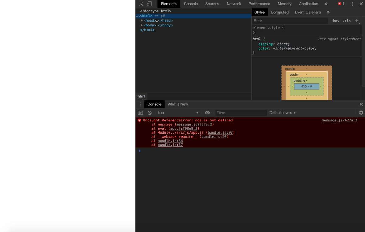 webpackの devtool ソースマップでエラーを確認する - 坂本研のゼミ室