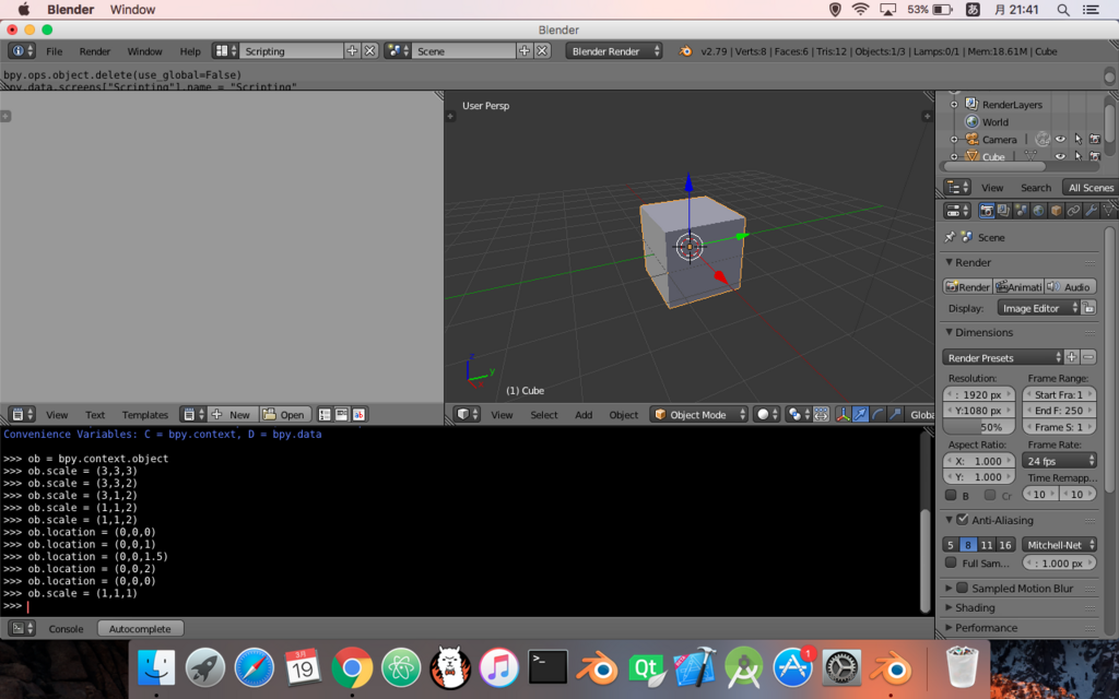 Blender Control 〜Pythonでオブジェクトを変形する〜 - Takunojiのプログラミング・プレイグラウンド(遊び場)