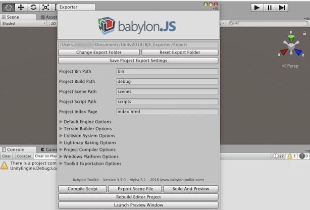 Babylon.js向けデータをUnityから出力する - CrossRoad