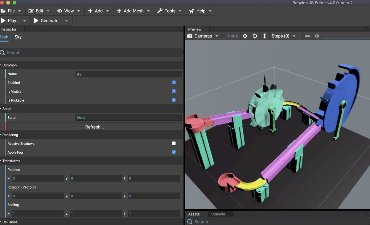【2020/11/29追記】UnityのようにBabylon.jsコンテンツが作れる「Babylon.js Editor」が大幅アップデートしていたので使い方を調べてみました - CrossRoad