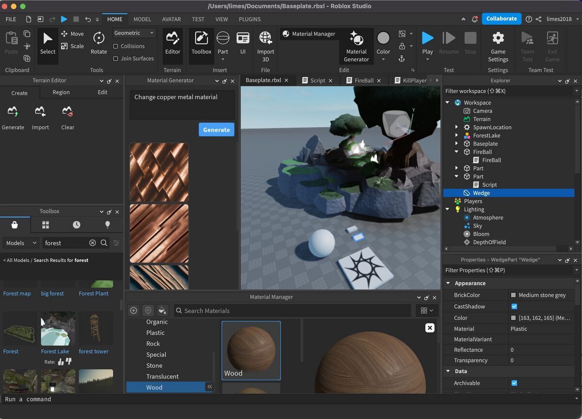【生成AIの検証】Roblox StudioのAI-Powered Code CompletionとMaterial Generator ...