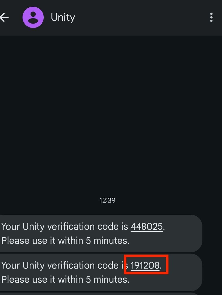 Unity Hubのログイン時に2段階認証(SMS)が失敗したときの対処方法 - CrossRoad