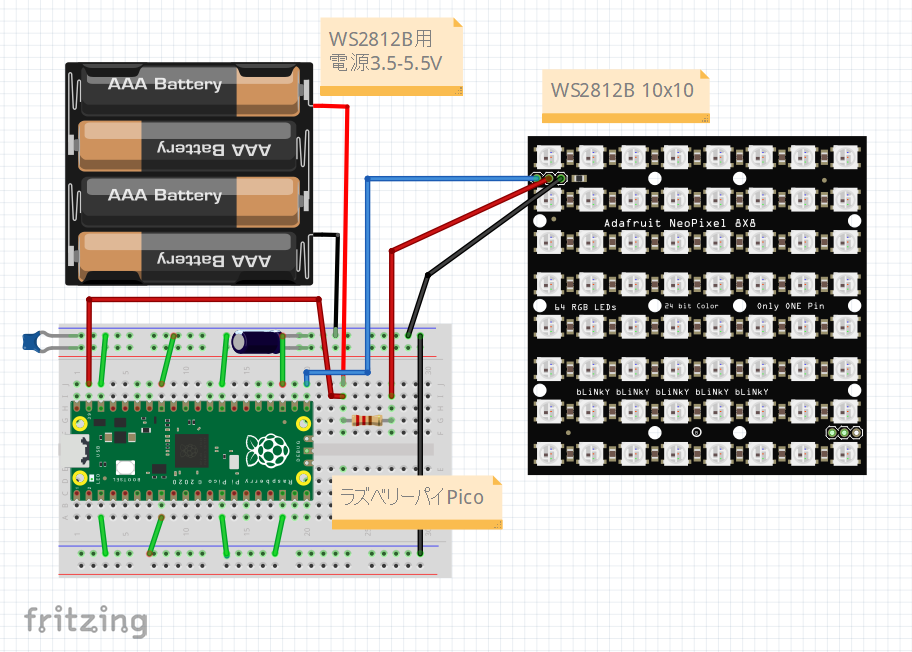 Neopixel を使って カラフルな表示をした - Tanuki_Bayashin’s diary
