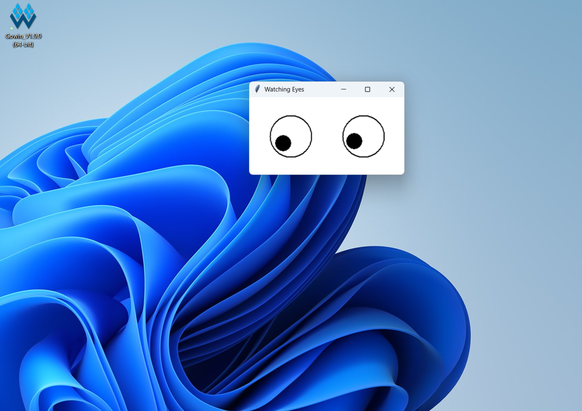 【Python】カーソルの場所を知らせる目のアイコン - Tanuki_Bayashin’s diary