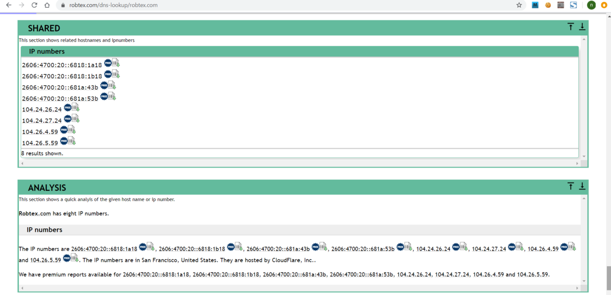 RobtexでDNS情報を収集してみた - Shikata Ga Nai