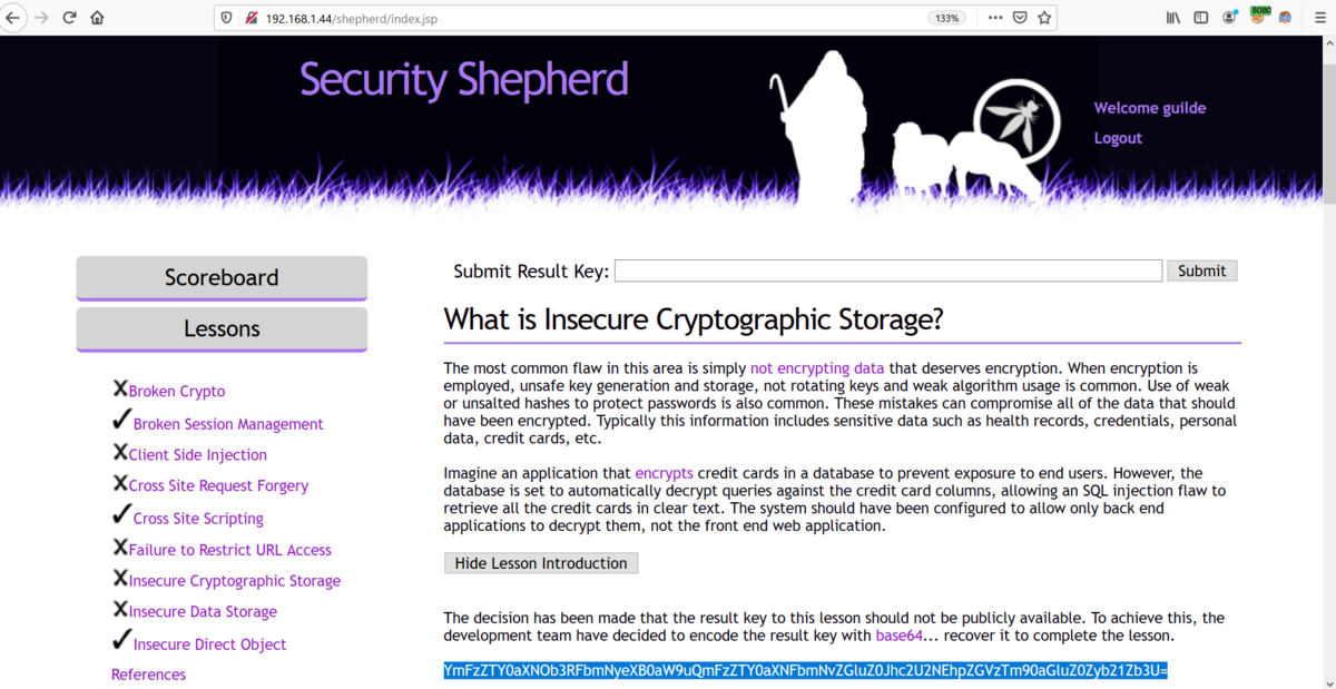 ShepherdでInsecure Cryptographic Storage - Shikata Ga Nai