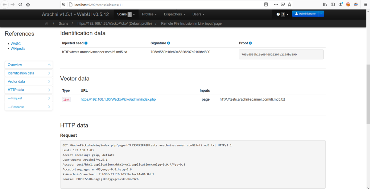WackoPickoでリモートファイルインクルージョンを確認してみた - Shikata Ga Nai