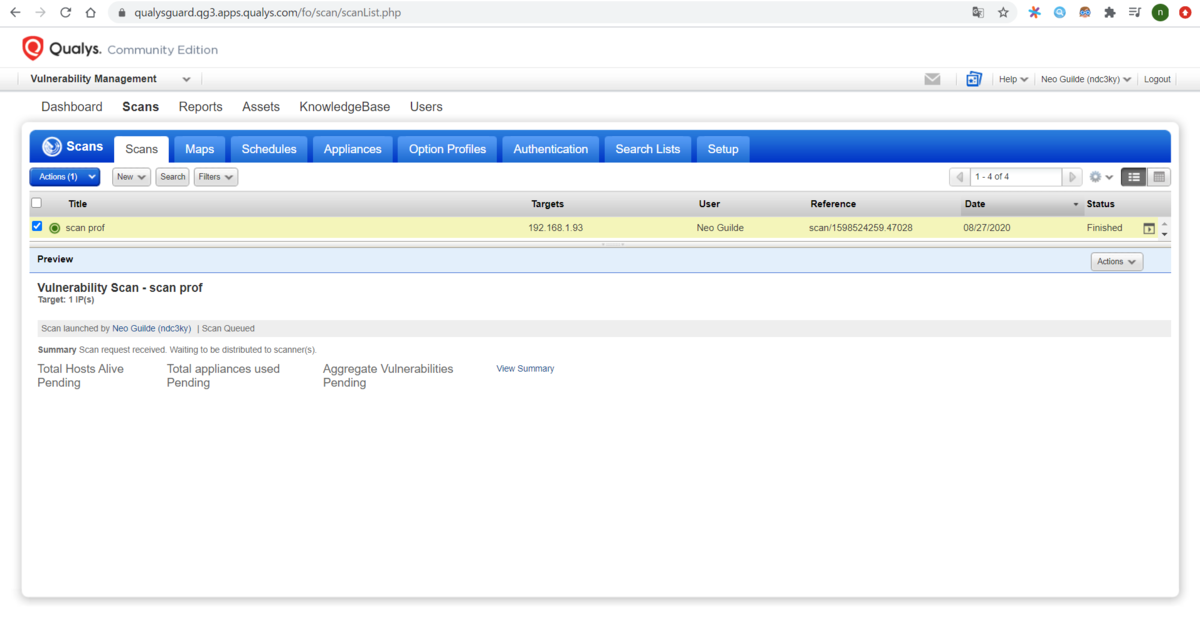 Qualys Community Editionをつかってみた - Shikata Ga Nai