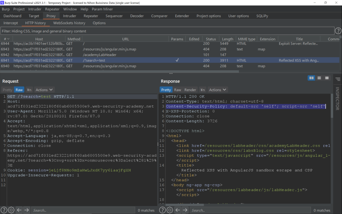 Reflected XSS with AngularJS sandbox escape and CSPをやってみた - Shikata Ga Nai