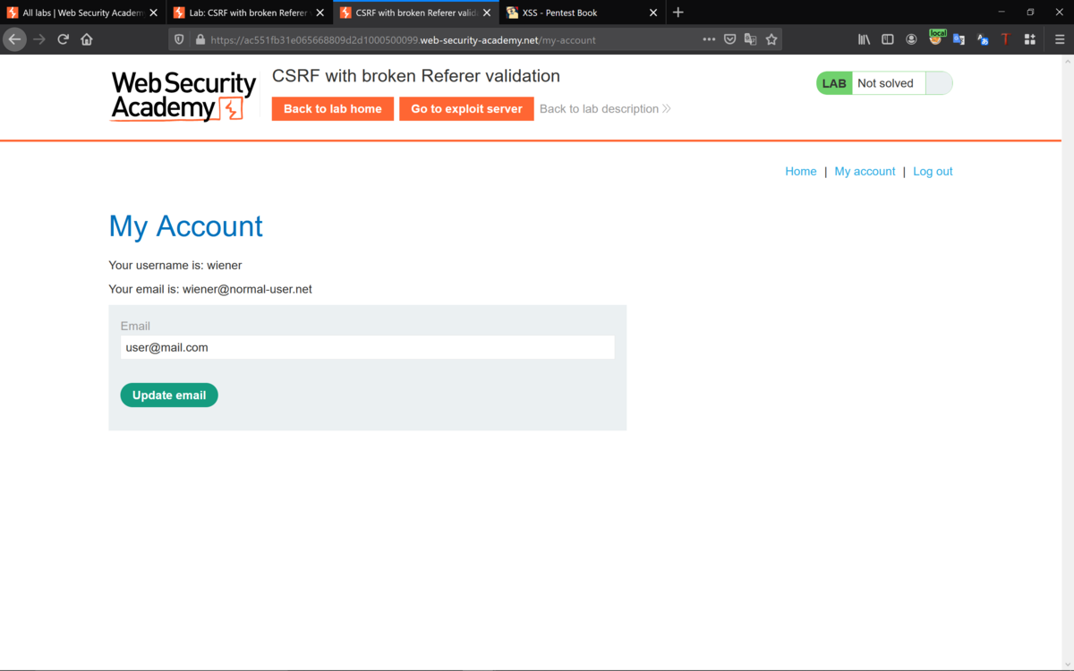CSRF with broken Referer validationをやってみた - Shikata Ga Nai