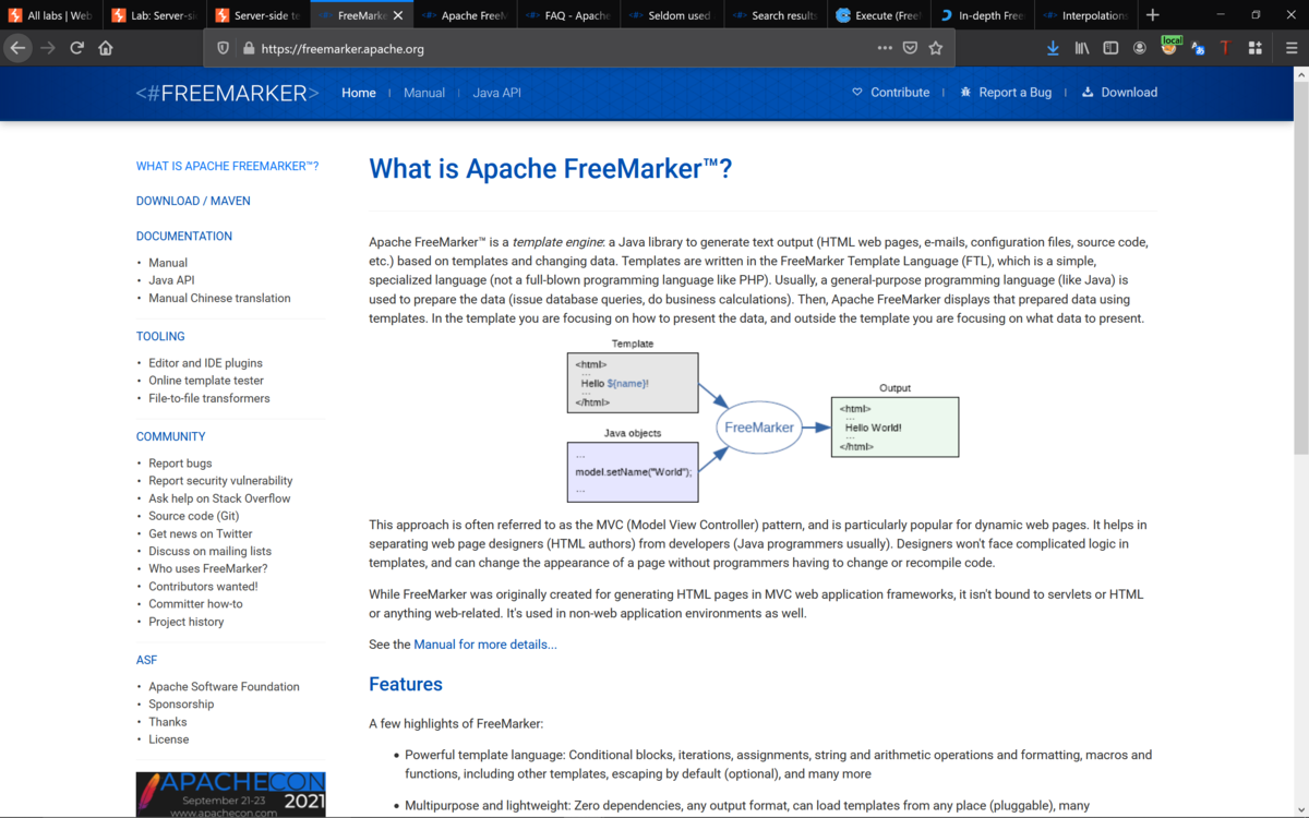 Server-side template injection using documentation - Shikata Ga Nai