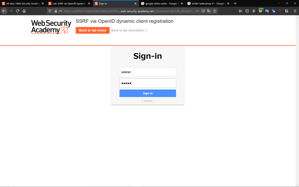 SSRF via OpenID dynamic client registrationをやってみた - Shikata Ga Nai