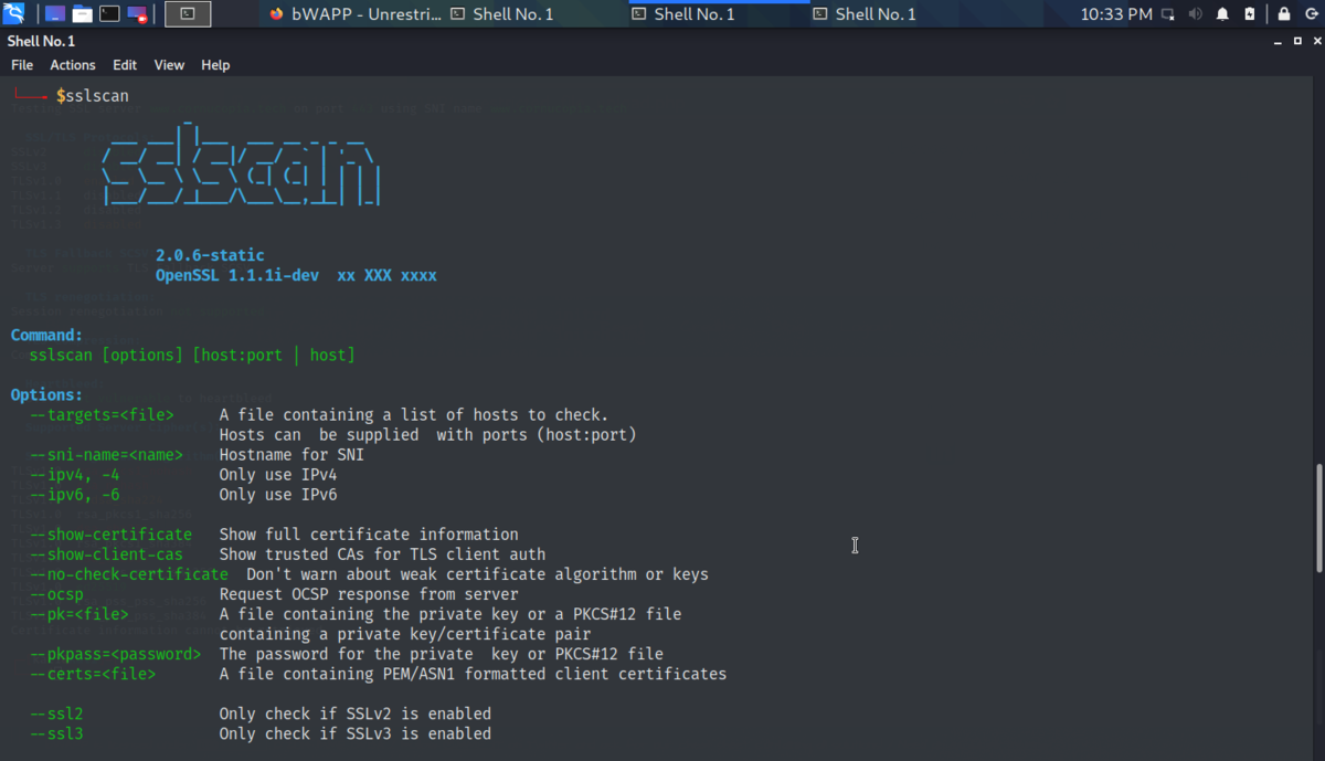 sslscanをつかってみた - Shikata Ga Nai